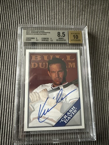 2016 KEVIN COSTNER AS CRASH DAVIS AUTO! Topps Archives Bull Durham BGS ...