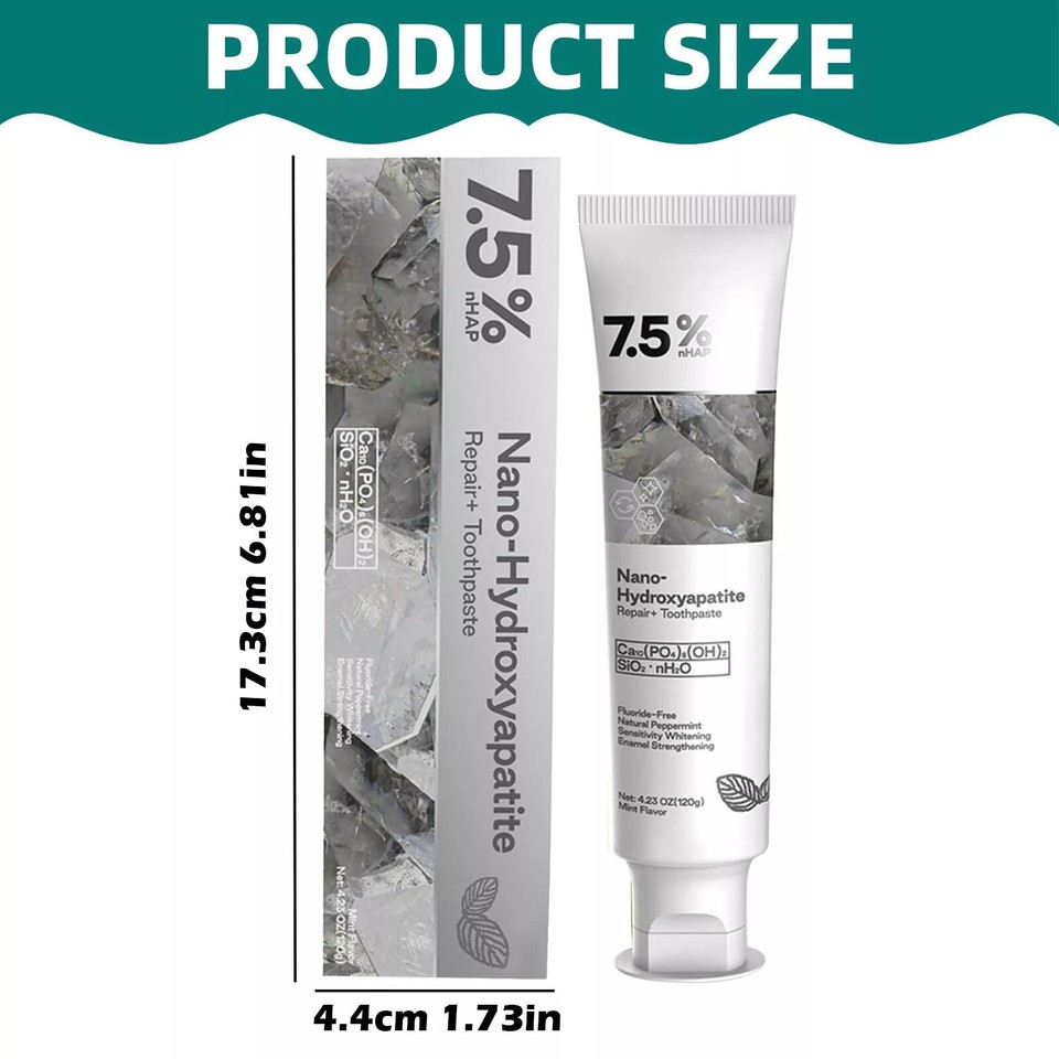 7.5% Hap Nano-Hydroxyapatite Toothpaste Remove Deep Clean For Sensitive ...