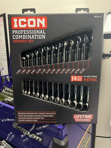 ICON Professional Metric Combination Wrench Set, 14 Piece | eBay