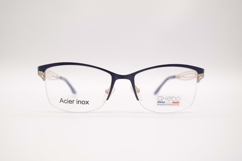 Axebo AX Cocoon 03 Blue Beige half Rim Glasses Frames Eyeglasses New ...