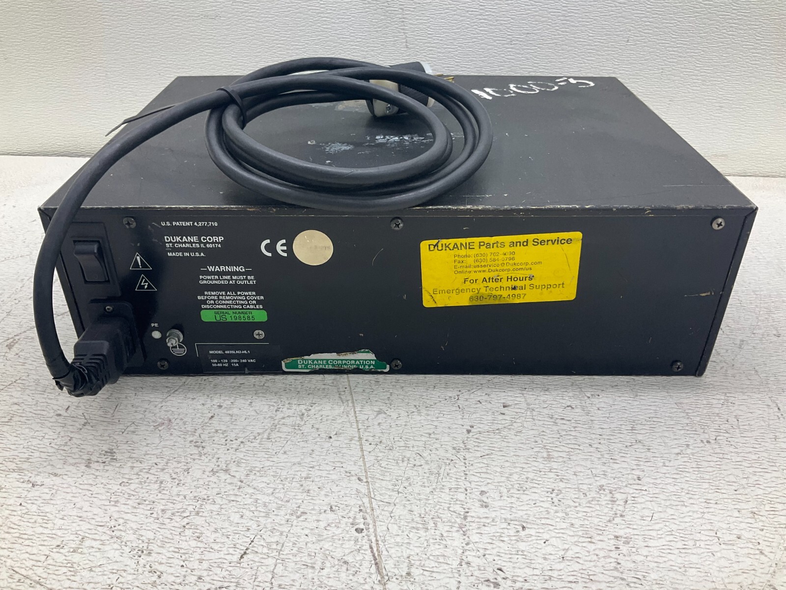 Dukane 4035 Dynamic Process Controller 100-120/ 200-240 V 4035LN2-HL1 ...