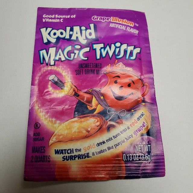 RARE Packet Grape Illusion Kool Aid Magic Twists Drink Mix Vintage LOOK ...