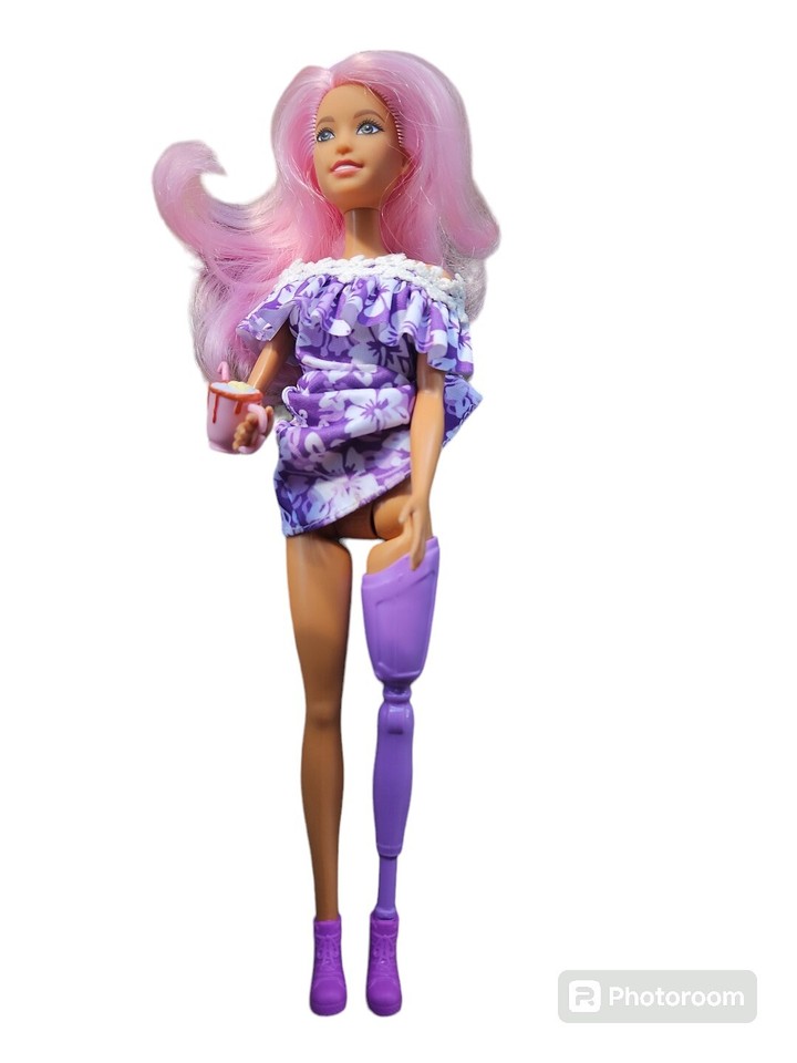 Barbie Doll Fashionistas Amputee Doll w Prosthetic Leg + Little Sister ...