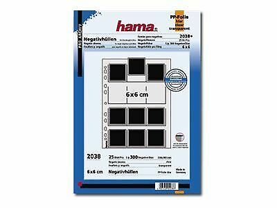 HAMA POLYPROPYLENE NEGATIVE SLEEVES 12 SINGLE 6X6 NEGATIVES PACK 25 ...