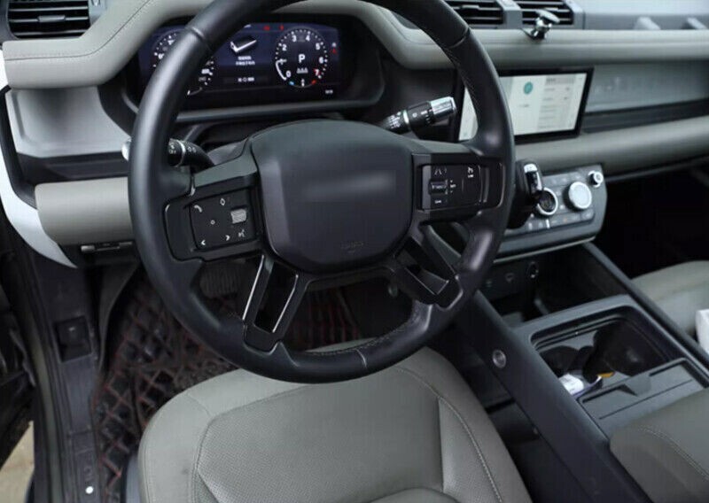 Black Matte Steering Wheel Frame Cover Trim For Land Rover Defender ...