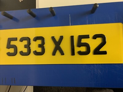 3D GEL SET OVERSIZED NUMBER PLATE REAR 533x152mm AND FRONT OBLONG ...