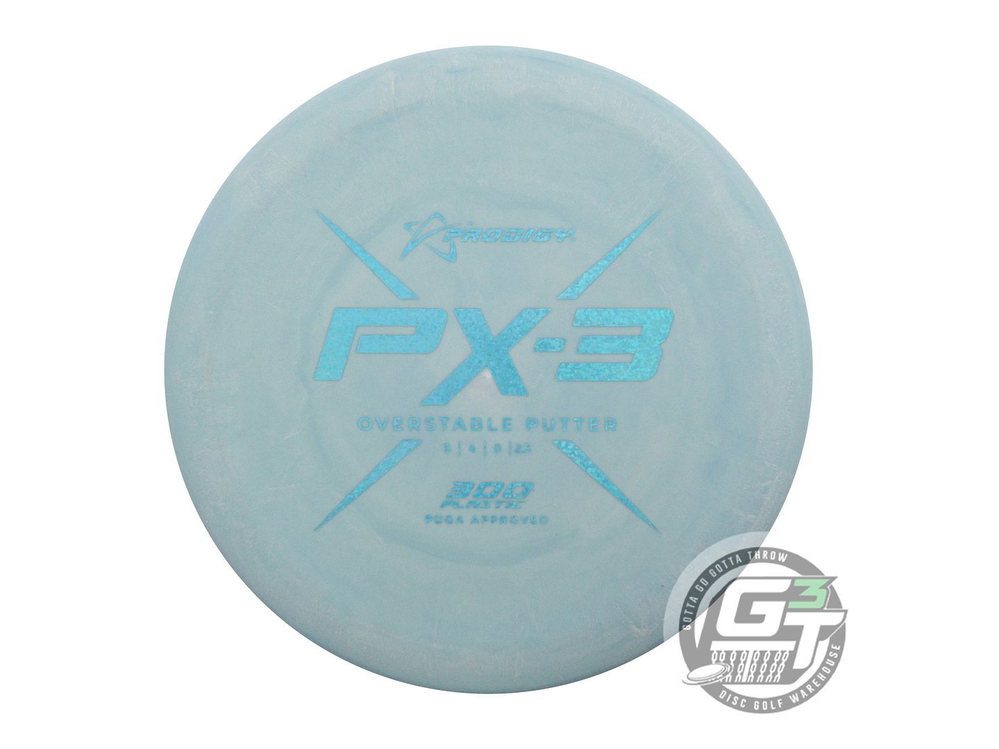 NEW Prodigy Discs 300 PX3 173g Gray Teal Glitter Foil Putter Golf Disc ...
