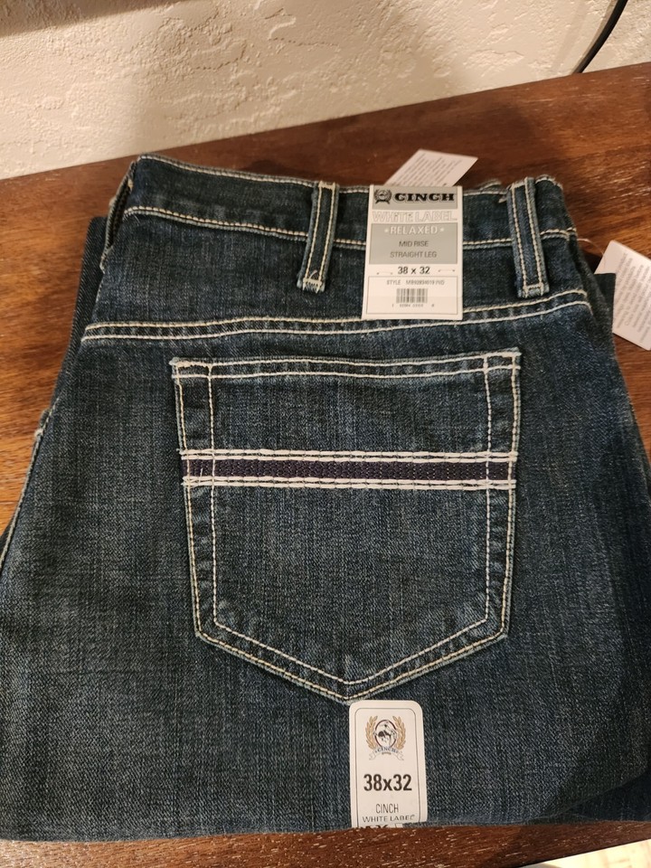 Cinch Means White Label Relaxed Fit Brand New With Tags 38x32 | eBay