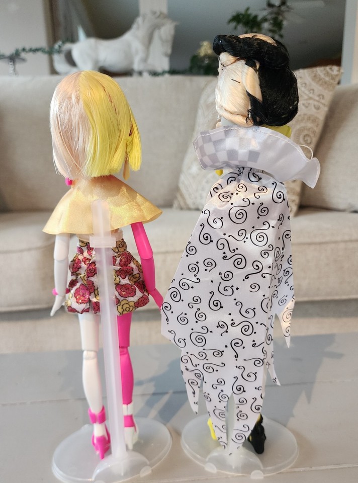 MGA Bratz Bratzillaz Switch a Witch Clown Mime Doll Set Lot Yellow Pink ...