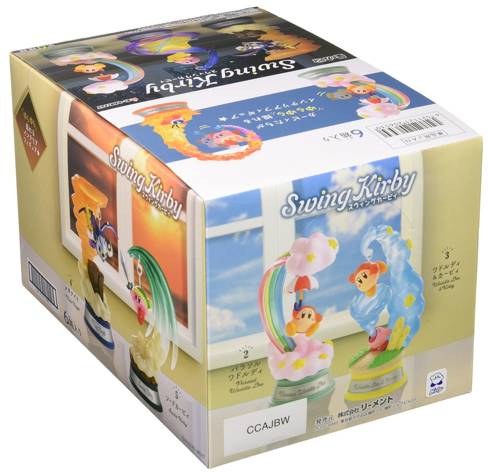 RE-MENT KIRBY SWING FIGURES, PVC COLLECTIBLE, BOX OF 6 TYPES, FUN ...