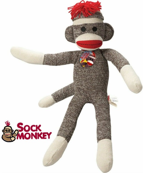 Schylling Classic Sock Monkey Plush Stuffed Animal 18 Inch for sale ...