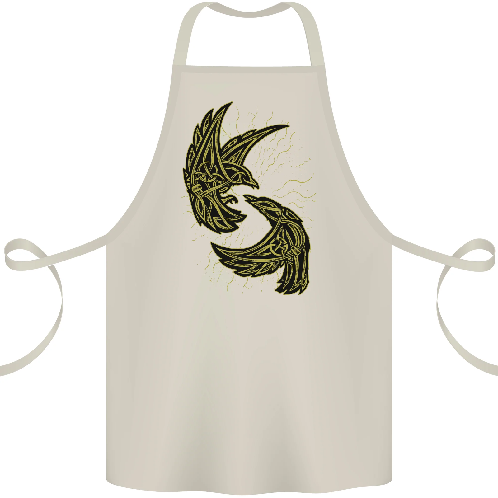 The Viking Raven Symbol Odin Ragnar Tribal Cotton Apron 100% Organic ...