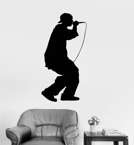 Vinyl Wall Decal Rapping Hip Hop Rap Singer Teenager Rapper Stickers ...