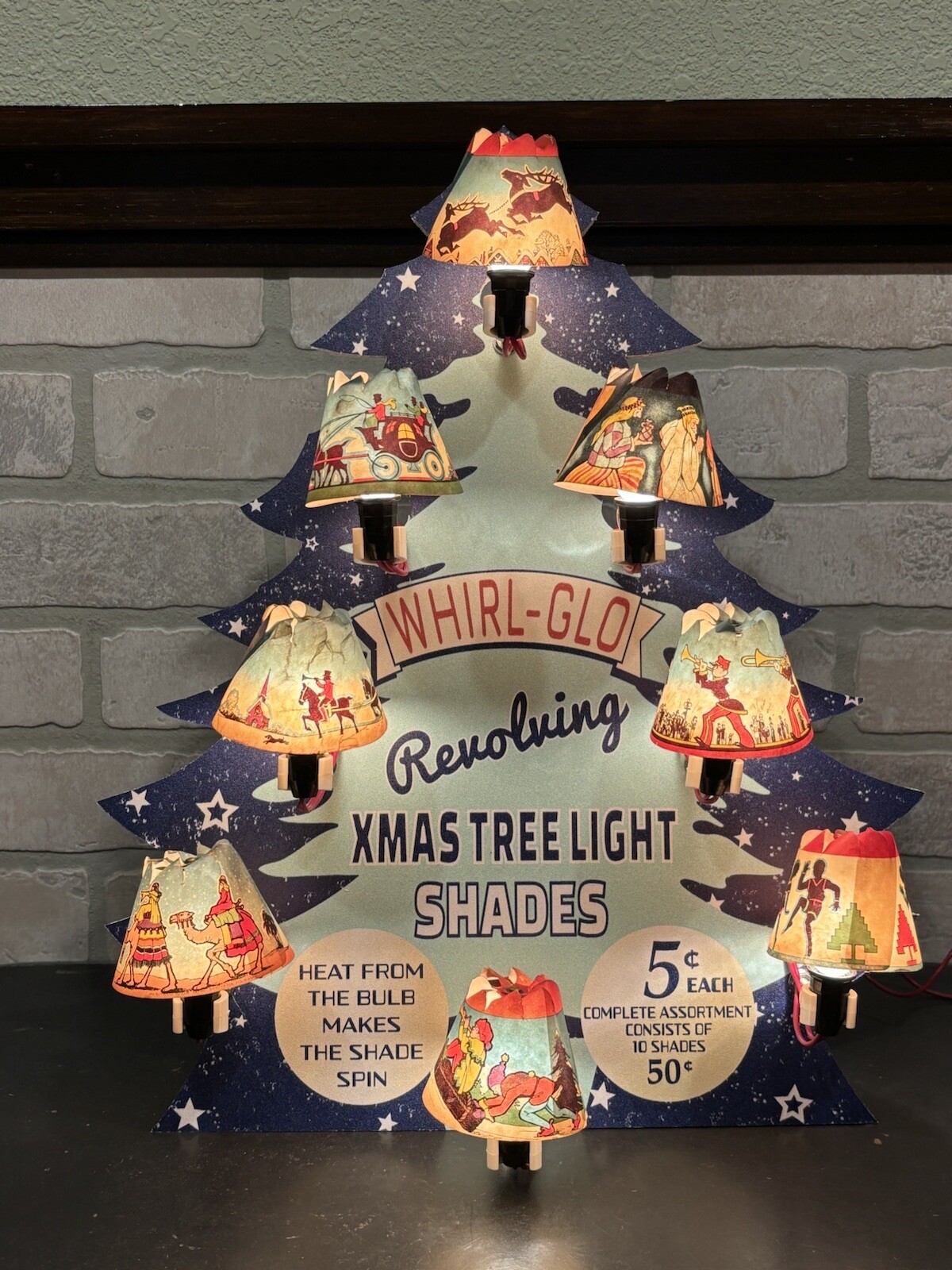 Whirl Glo Spinning Shade Christmas Light Display - Dark Blue | eBay