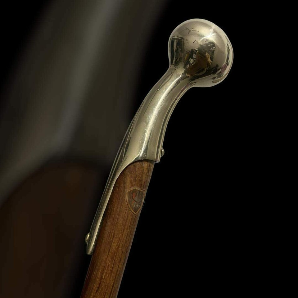 Victorian Hiking Cane Brass Hame Head Handle Walking Stick wooden Cane ...