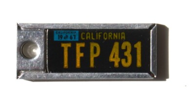 1967 DAV Tag California CA License Plate Disabled American Veteran TFP ...