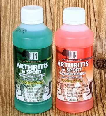 4 LDN Research Lab Arthritis Sport Epsom Salt + Alcohol Heat Rub or ...