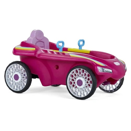 Pink Pedal Car Girls Self Powered Ride On Works in Grass Outdoor Kids ...