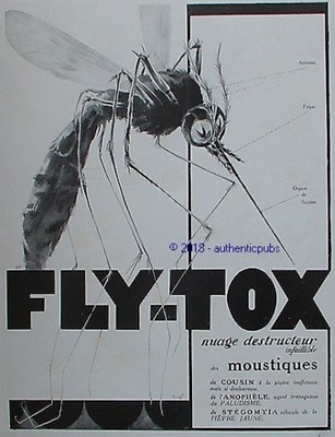 PUBLICITE FLY TOX INSECTICIDE INSECTE MOUSTIQUE NUAGE DESTRUCTEUR DE ...