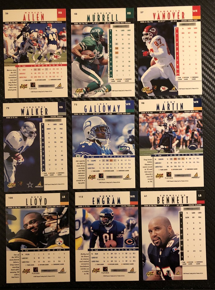 1997 Pinnacle Football Cards Lot You Pick | eBay