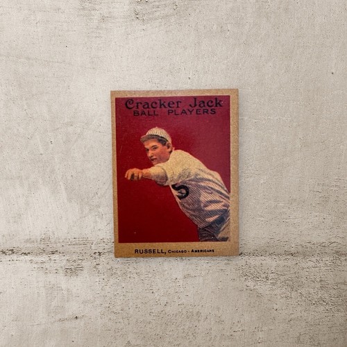 1915 Cracker Jack #15 Reb Russell BRIGHT Color + Centered (paper loss ...