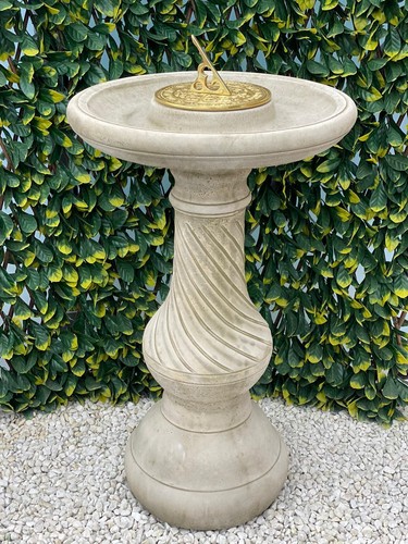 Sundial & Bird Bath Melmar Stone Birdbath with Brass Sundial Made In ...