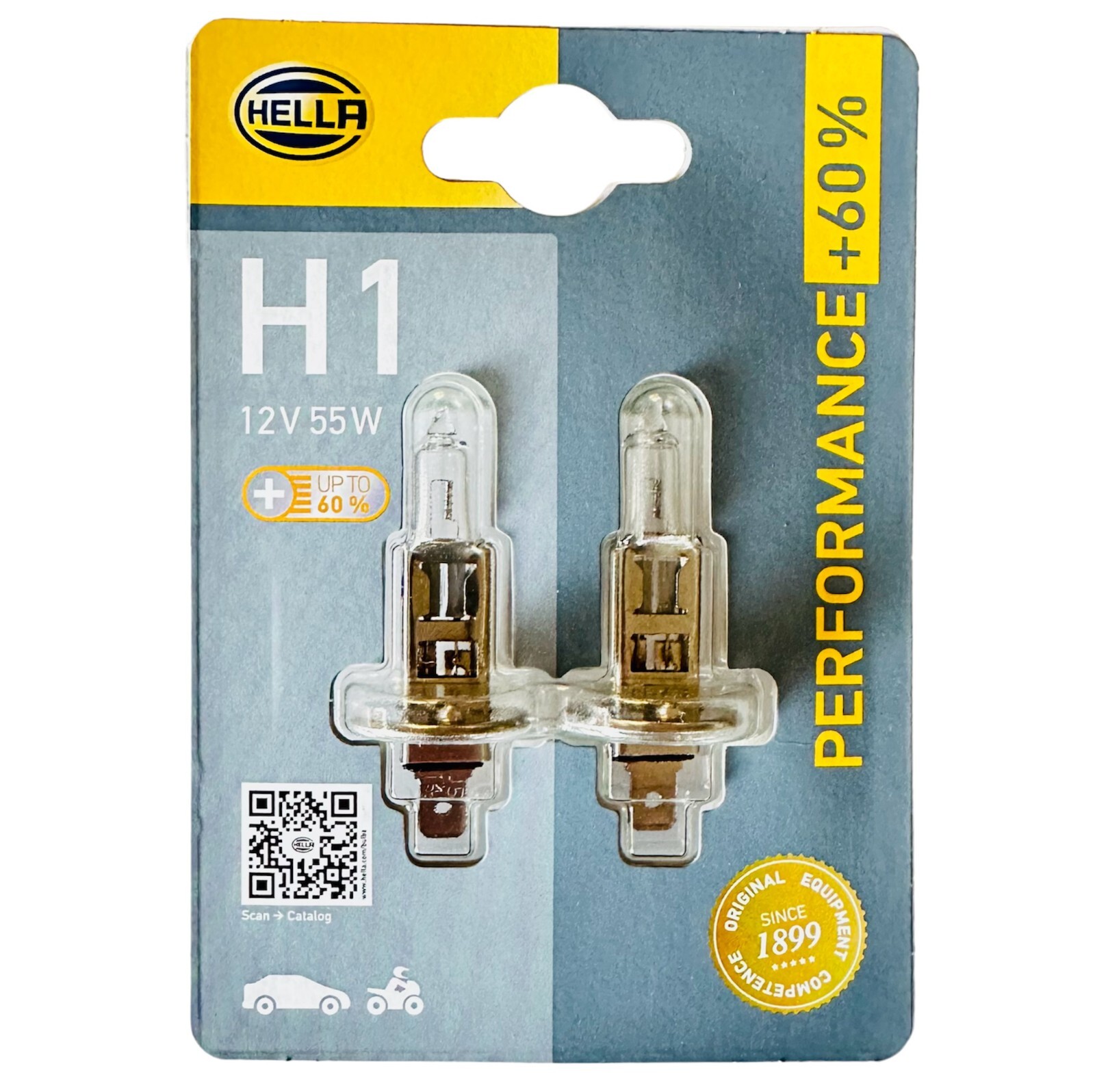 2x Hella H1 Performance Glühlampe Halogenlampe Lampe Birne 12V 55W P14 ...