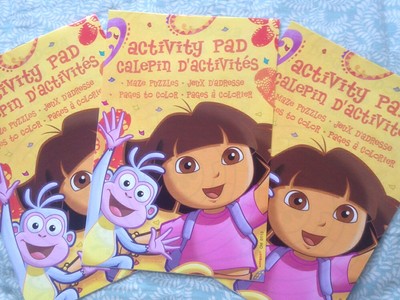 3x Dora The Explorer Activity Pad Book Party Favors Nickelodeon Puzzles ...