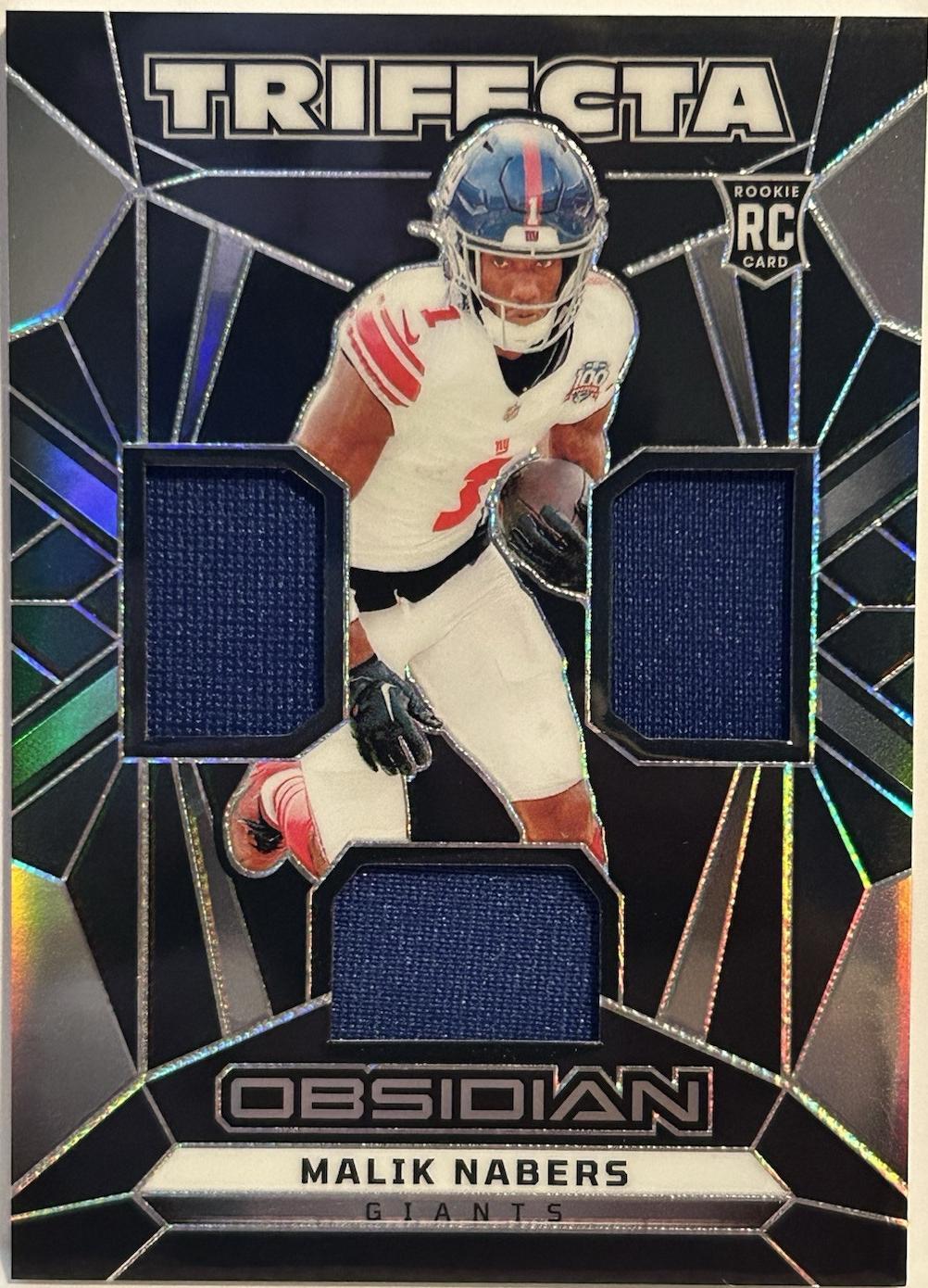 2024 Panini Obsidian - Trifecta Swatches Malik Nabers #TS-MNS (MEM, RC) for sale online | eBay
