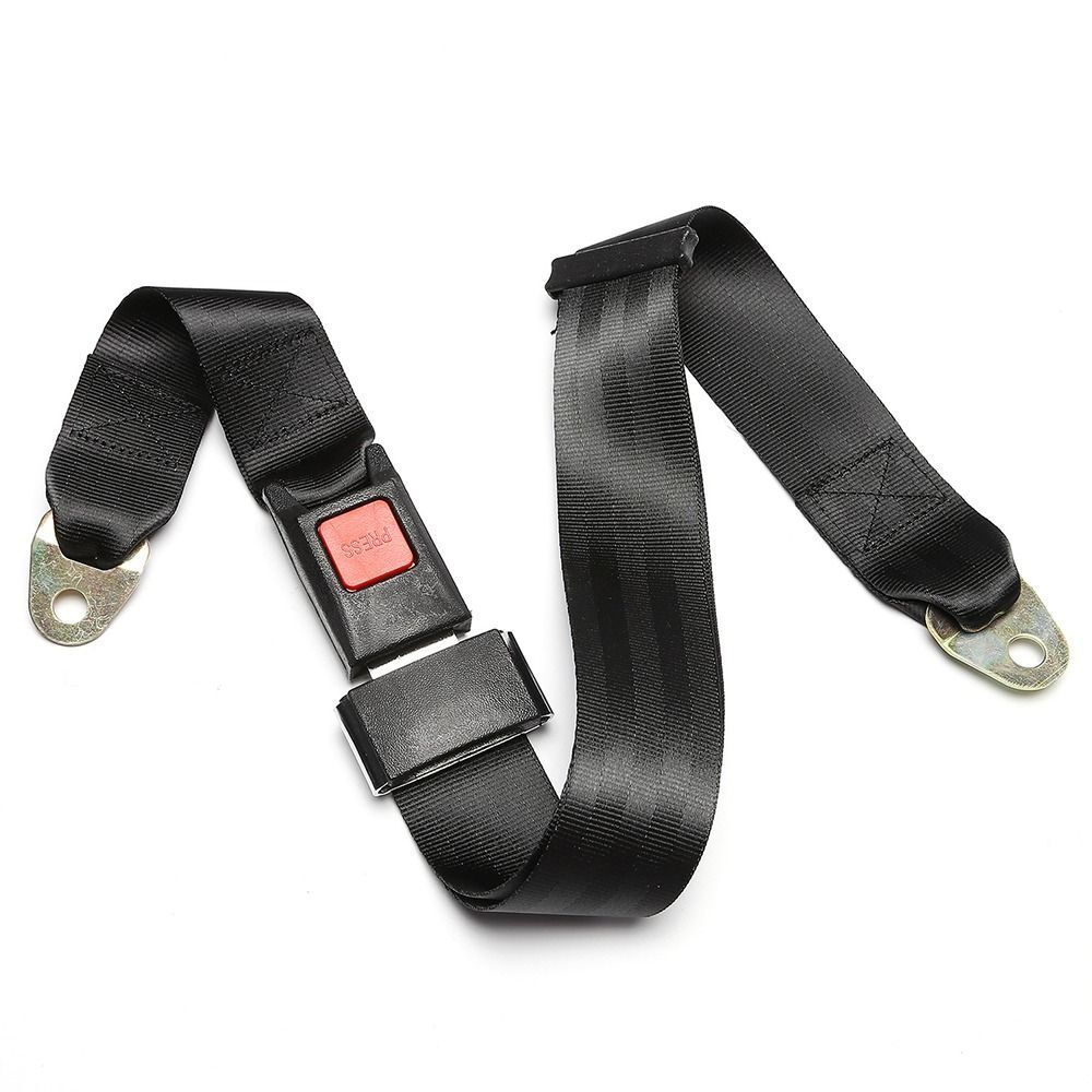 Two Point Safety Belt Black Adjustable Safe Strap Tool Car Seat Belt ...