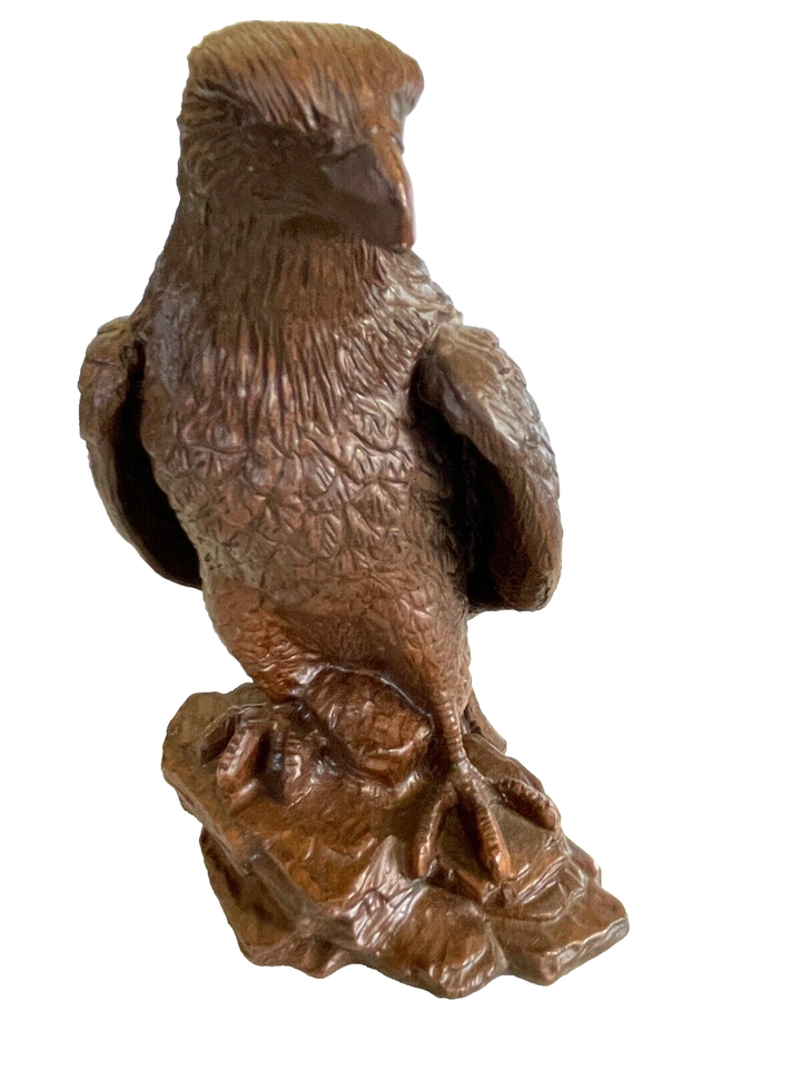 Vintage Red Mill Eagle Statue 71/2" Tall Handcrafted From Pecan Shell ...