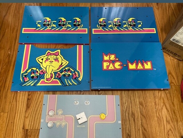 HSNArcade1Up Ms. Pac-Man Machine w/ light up J panel and light up ...