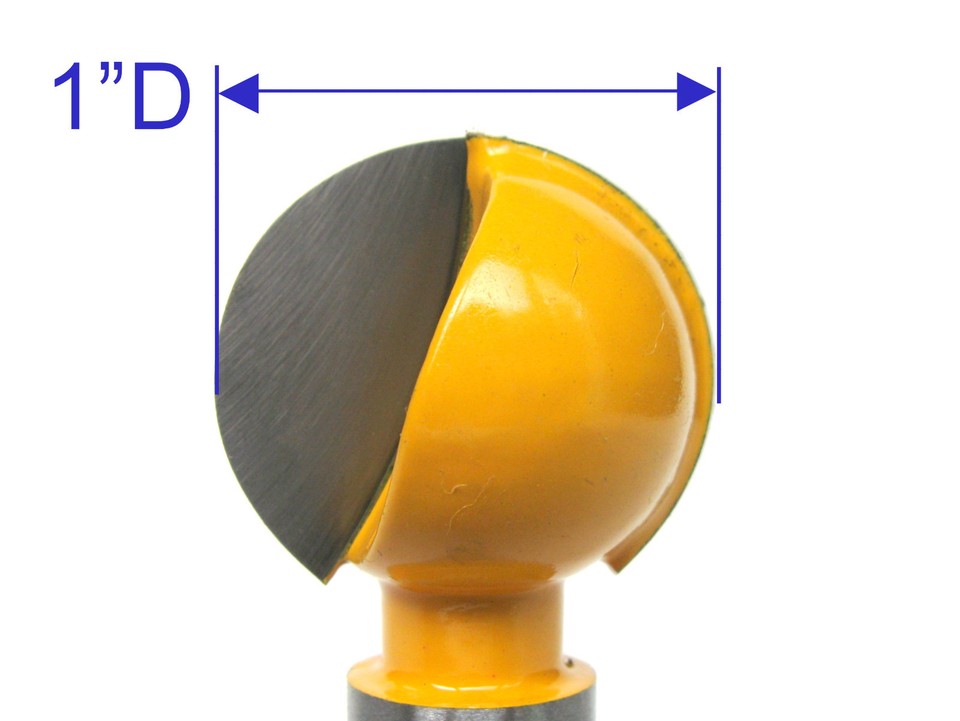 1pc 1/2" SH 1" Diameter Plunging Ball End Router Bit sct-888 | eBay