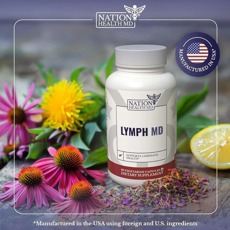 New Lymph MD Lymphatic System Supplement with 9 Botanicals For Men Women, 60 cap | eBay