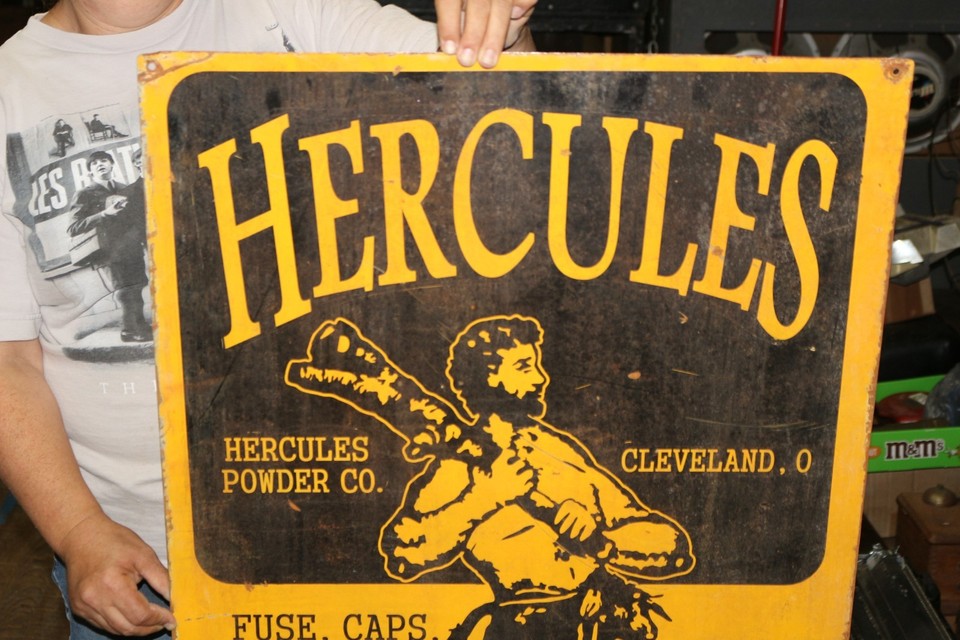 Rare Large 48" Vintage Hercules Dynamite For Farming Cleveland Ohio ...