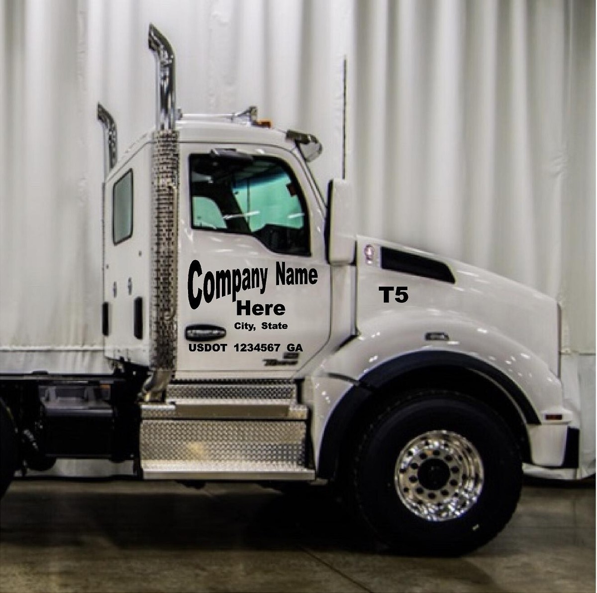 Semi Truck Door Lettering VINYL LETTERTING Ideal Signs