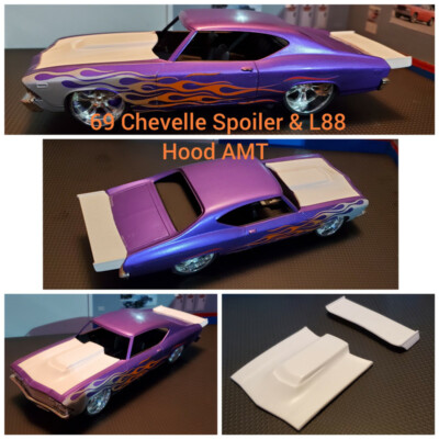 Resin Rear Spoiler & L88 Hood Combo for '69 Chevelle AMT. | eBay