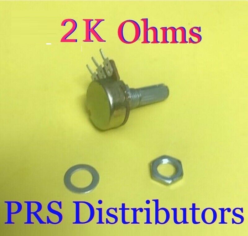 2K OHMS Linear Panel Mount Volume Control B2K Potentiometer 3 terminals ...