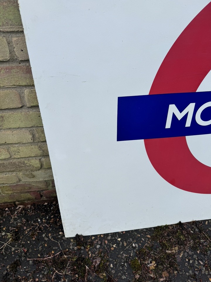 Large Vintage London Underground Enamel Sign Moorgate Station | eBay
