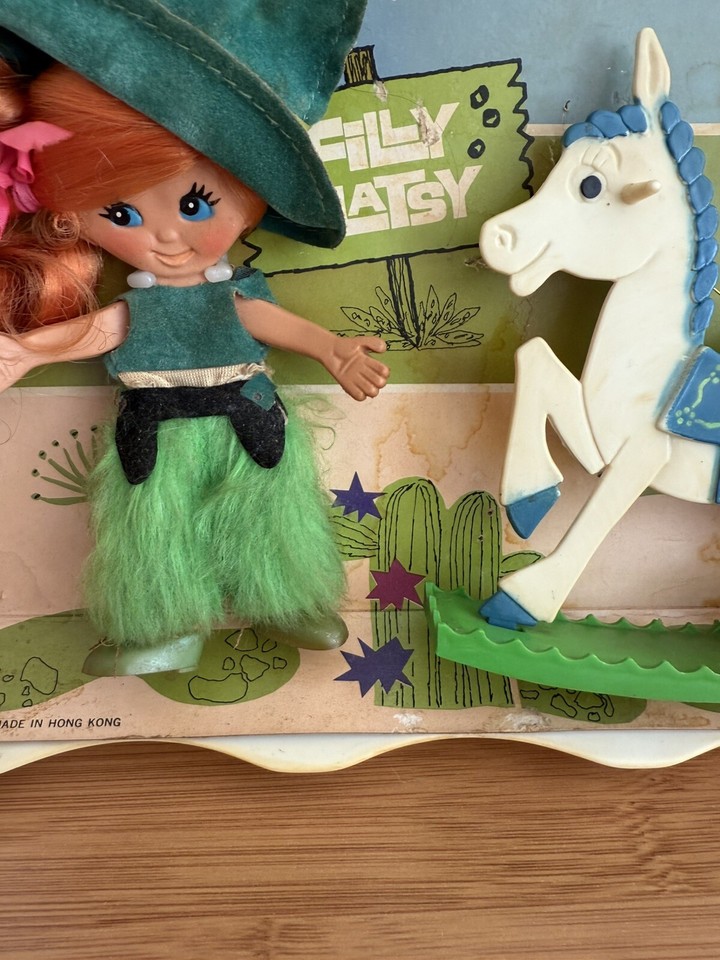 Vintage Flatsy Filly Doll Cowgirl Frame Picture 3D Ideal Set Horse | eBay