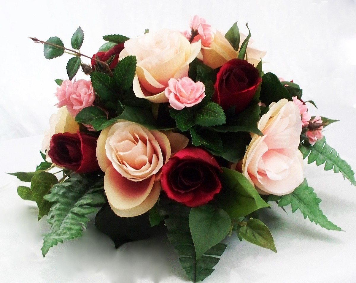 Pink Garden Rose Centerpieces Dusty And Cream Roses Centerpiece | Las