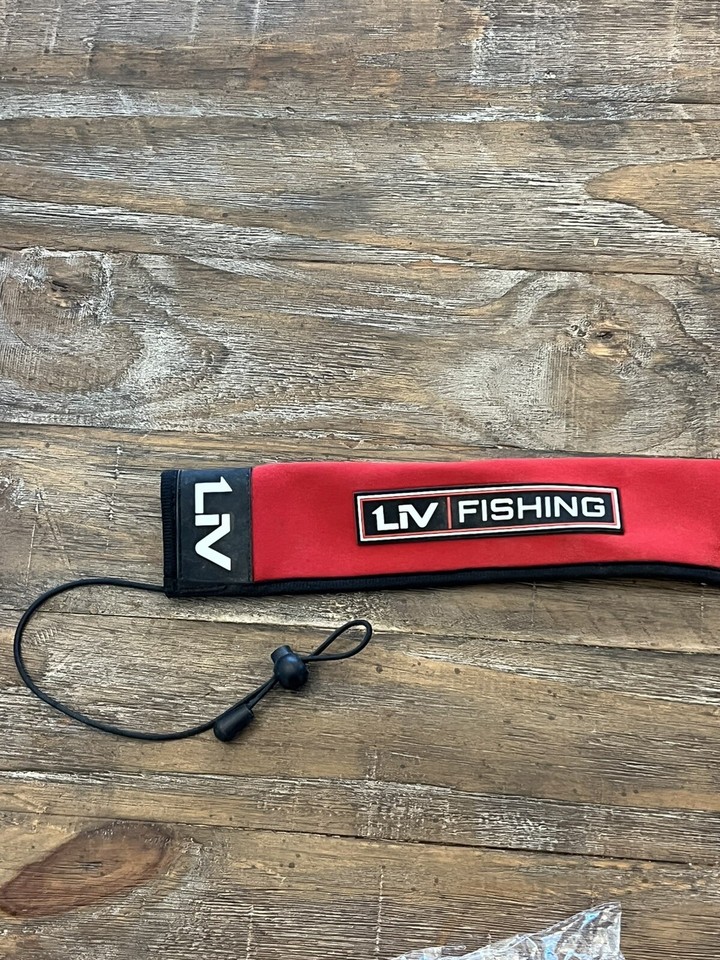 LIV FISHING Rod Sleeve Neoprene Floating Hook Resistant Red Casting | eBay