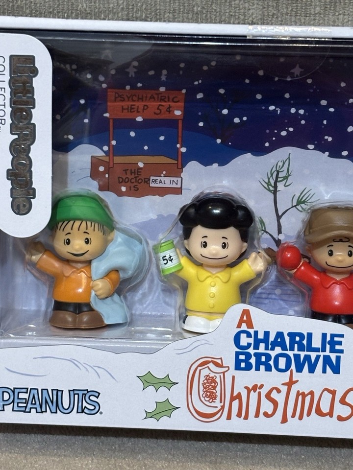 New Fisher Price Little People A Charlie Brown Christmas Set Snoopy ...