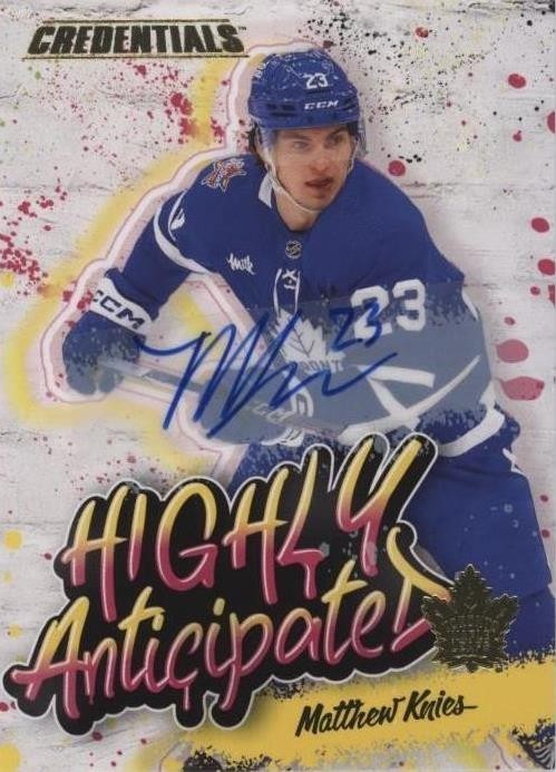 2023-24 Upper Deck Credentials - Highly Anticipated Matthew Knies #HA ...