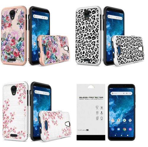 For Cricket Icon 2 U325AC (2020) Slim Design Lining Hybrid Case Phone ...