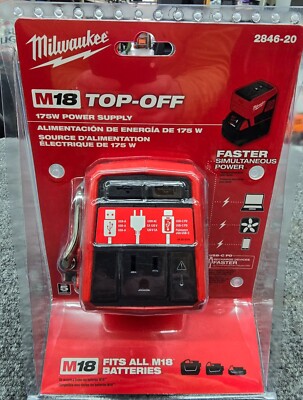 Milwaukee Tool 2846-20 Power Supply, 175 W, 18V Dc, 1 Outlet, 0.8 Lb ...