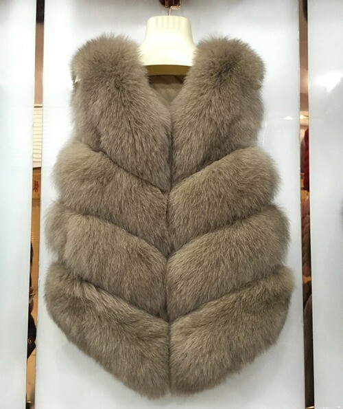 Women Fur Vest Real Natural Fur Vest Coat Real Jacket Real Fox Fur ...