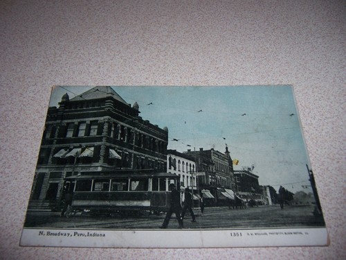 1910 N. BROADWAY DOWNTOWN PERU INDIANA IN. ANTIQUE POSTCARD | eBay