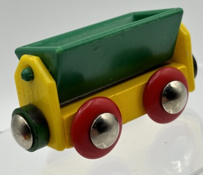Vintage Brio Railway Green & Yellow Tipping Wagon Train Car #33613 ...