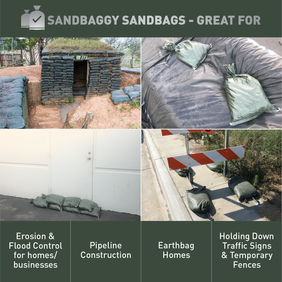 (15) Sandbags for Flooding - Green - Sandbags Empty - Sand Bags ...